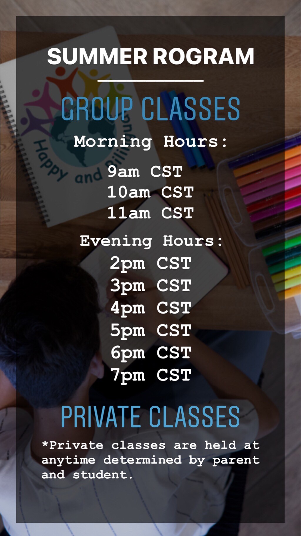 Summer Program – Happy and Bilingual School